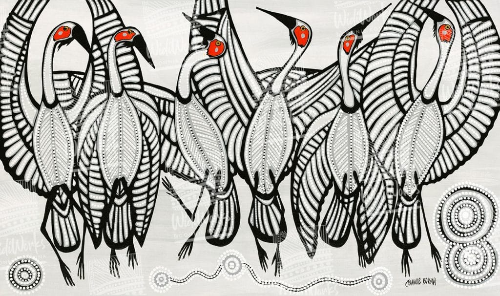 Six Brolga on the Plains - WidiWorks